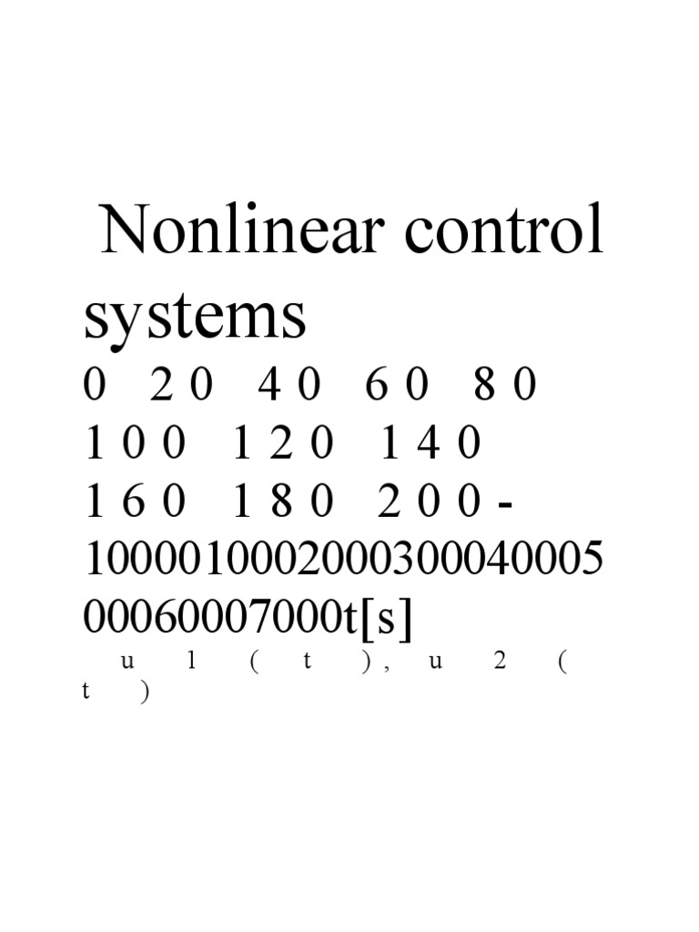 Nonlinear Control Systems | PDF | Control Theory | Nonlinear System Nonlinear Control Systems | PDF | Control Theory | Nonlinear System