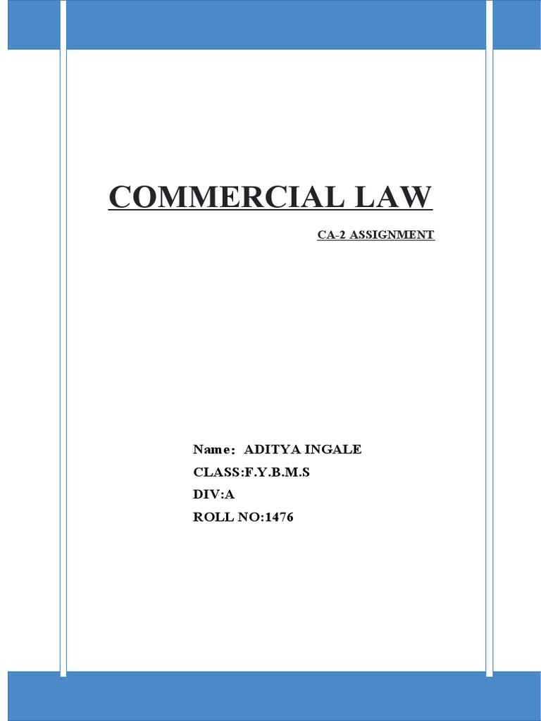 Commercial Law (CA-2) | Download Free PDF | Criminal Law | Cybercrime