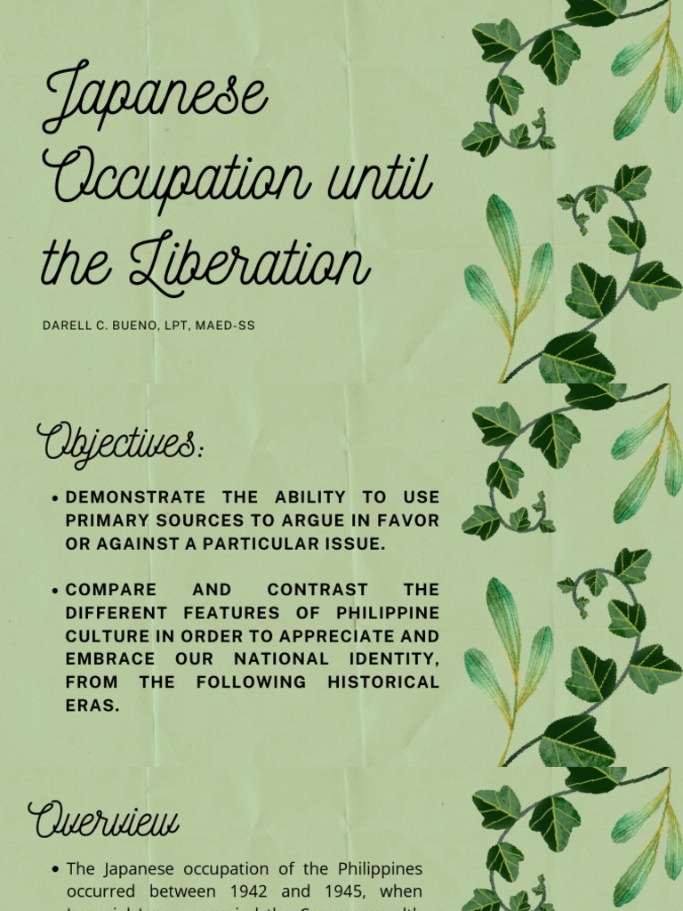 Japanese Occupation Until The Liberation | PDF | Philippines | Global Conflicts