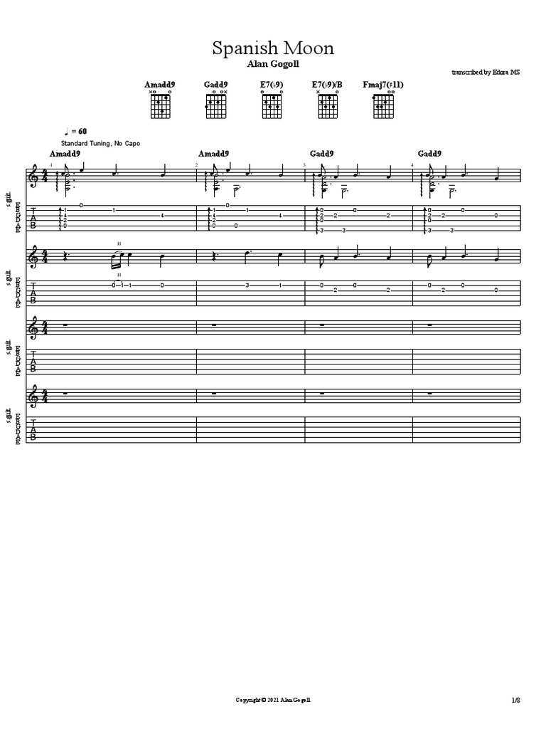 Alan Gogoll - Spanish Moon | PDF