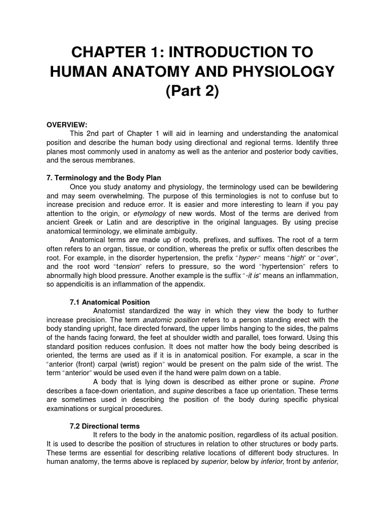 Part 2 Anatomy and Physiology | PDF | Anatomical Terms Of Location | Peritoneum