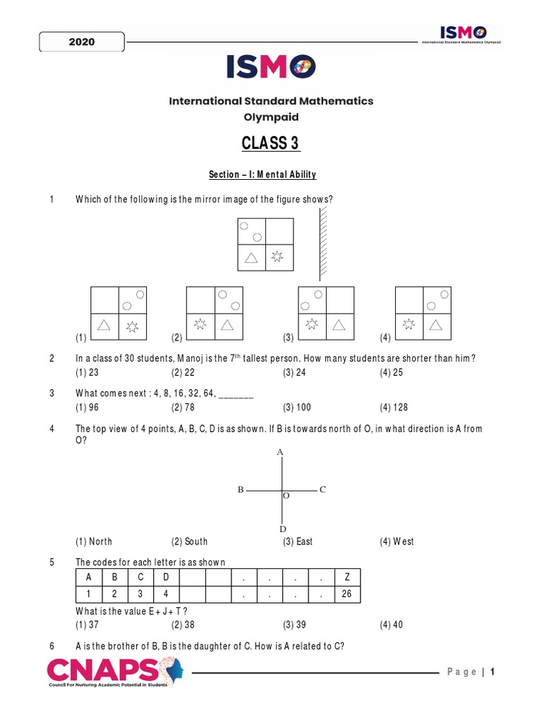 Mental Ability and Mathematics Practice Test Solutions | PDF | Mathematics