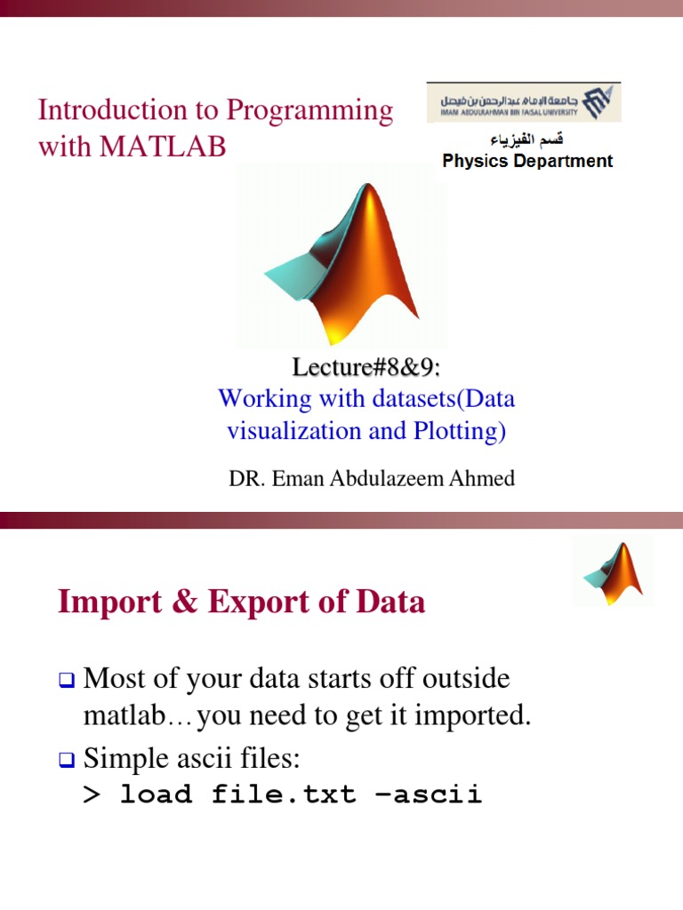 MATLAB Data Visualization Guide | PDF | Matlab | Microsoft Excel