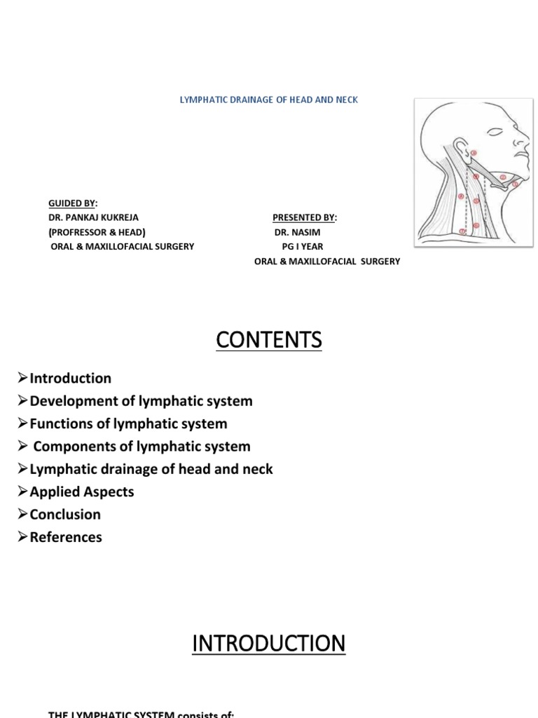 Lymphatic Drainage Of Head And Neck Pdf Lymphatic System Lymph Node