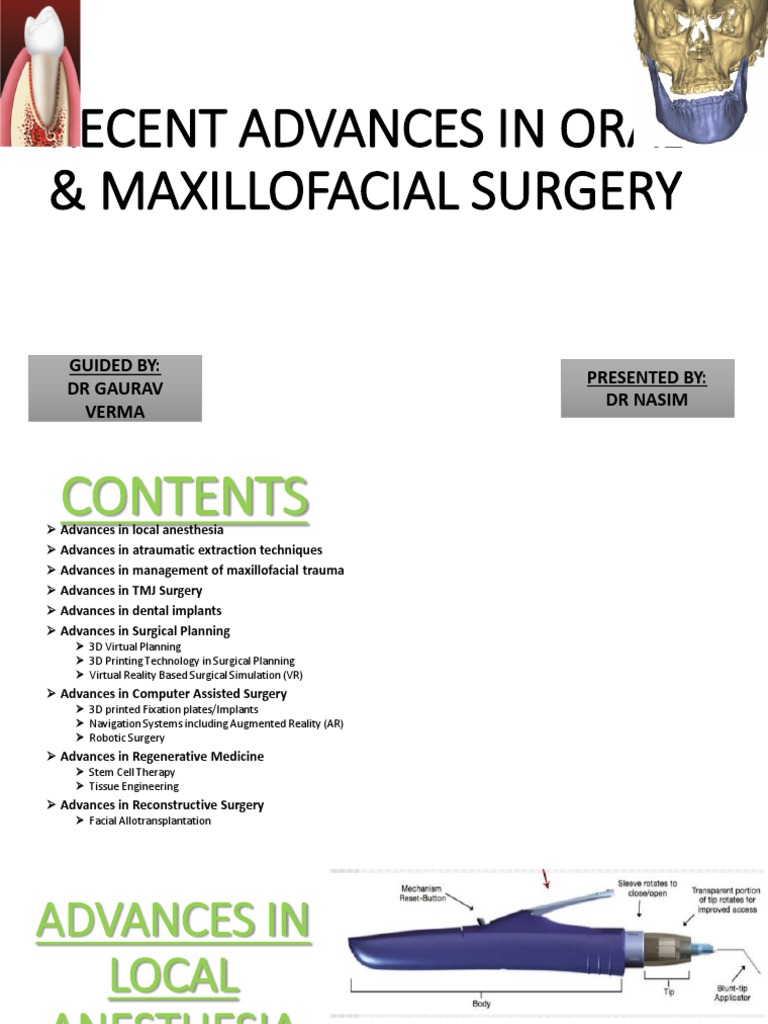 Recent Advances in Maxillofacial Surgery | PDF | Tissue Engineering ...