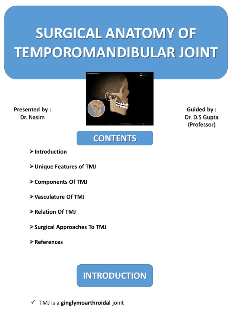 Surgical Anatomy of TMJ | PDF | Skeletal System | Morphology (Biology)