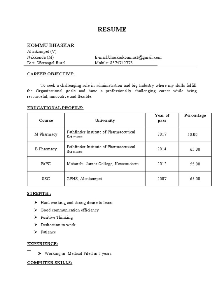Bhaskar Resume | PDF