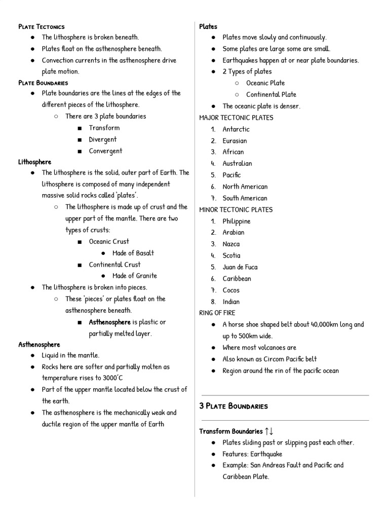 Plate Tectonics: How the Earth's Plates Move and Interact in