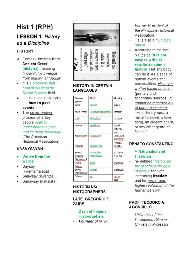 (Hist 1 (RPH) ) | PDF | Science
