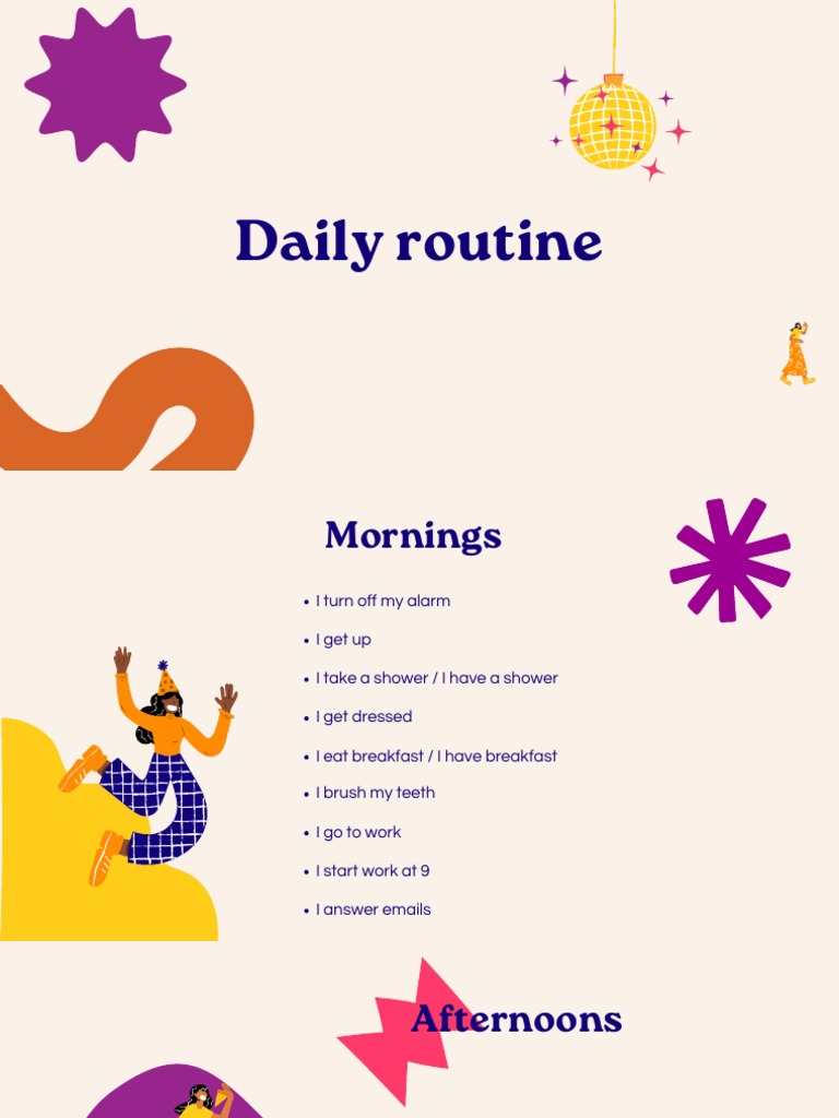 Daly Routine | PDF | Cooking, Food & Wine | Language Arts & Discipline