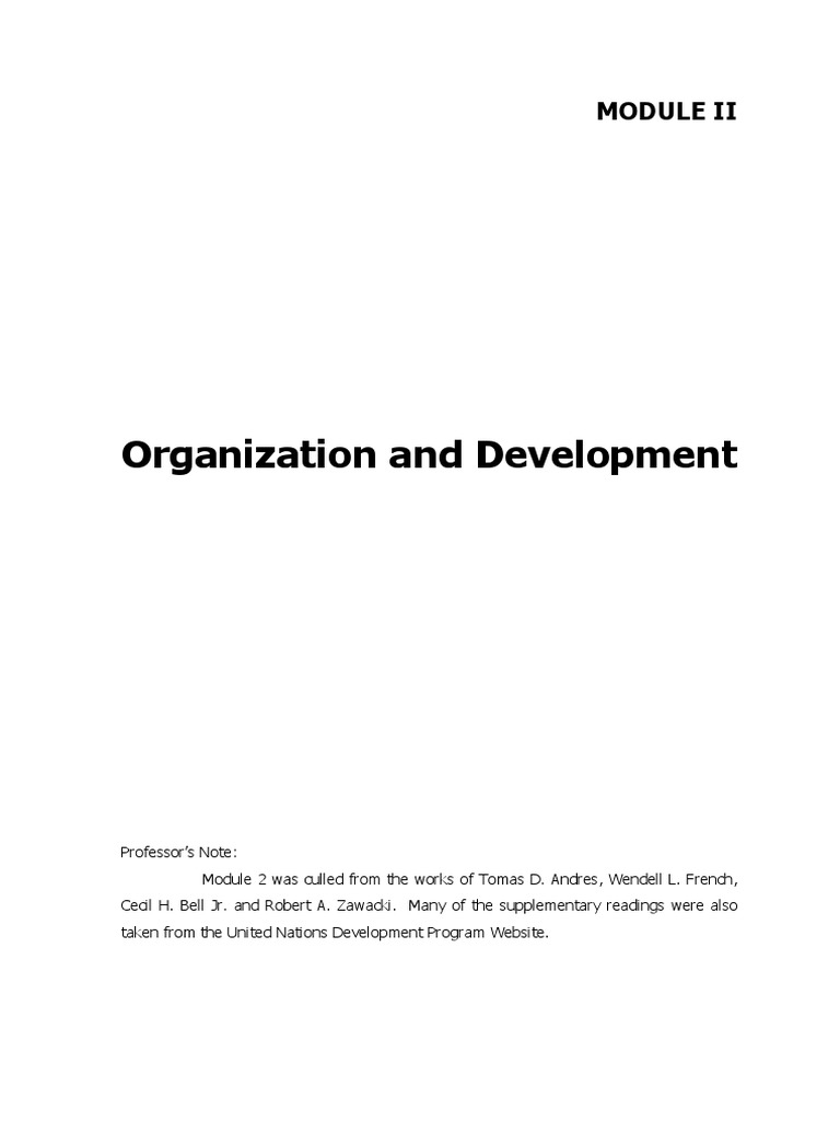 Module Ii | PDF | Organization Development | System