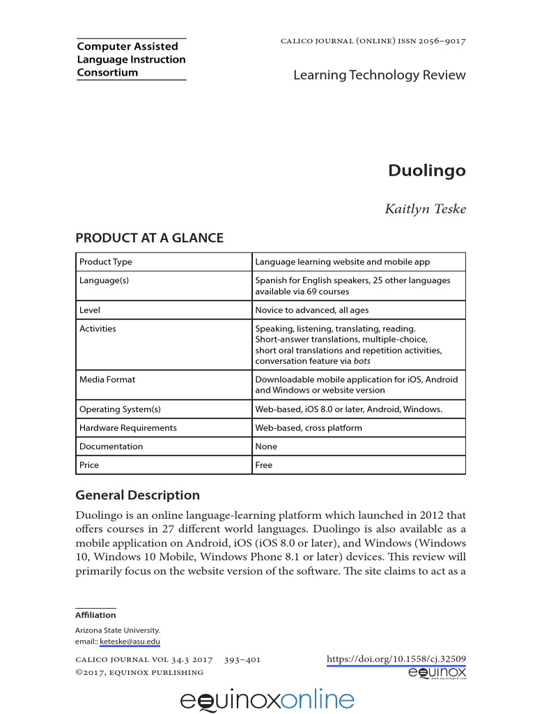 Duolingo | PDF | Second Language | Mobile App