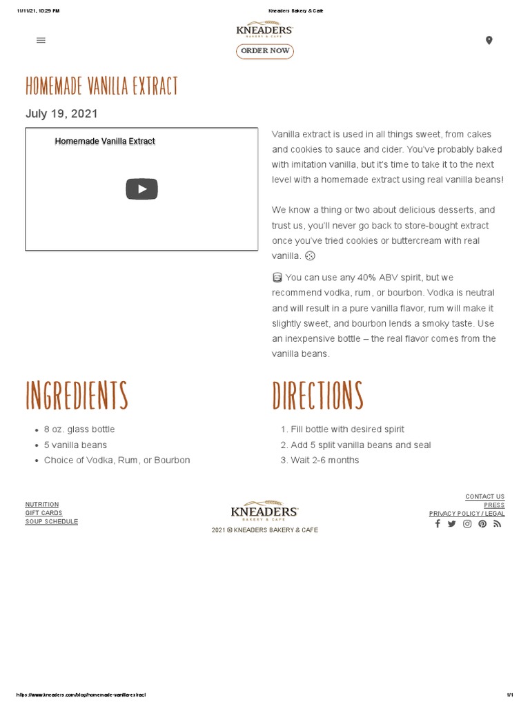 Homemade Vanilla Extract | PDF | Vanilla | Vodka