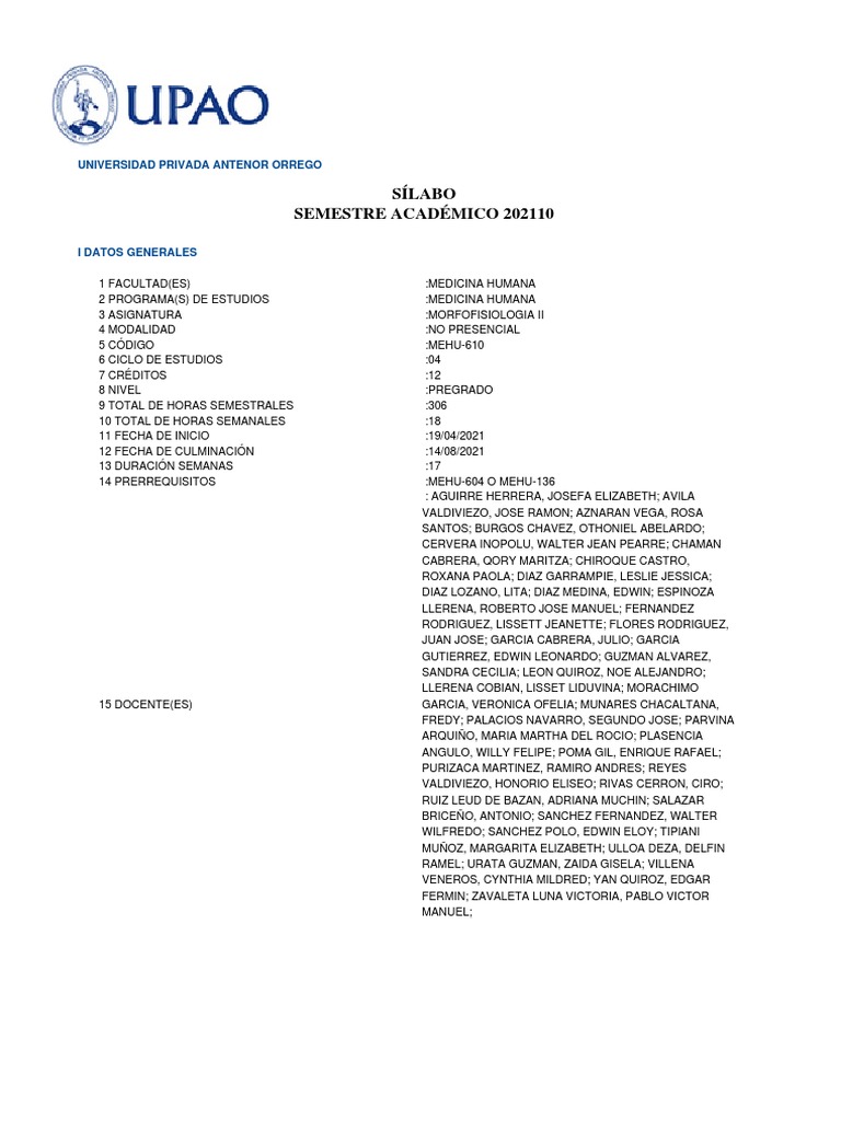 Silabo de Morfo Ii | PDF | Riñón | Sistema digestivo humano