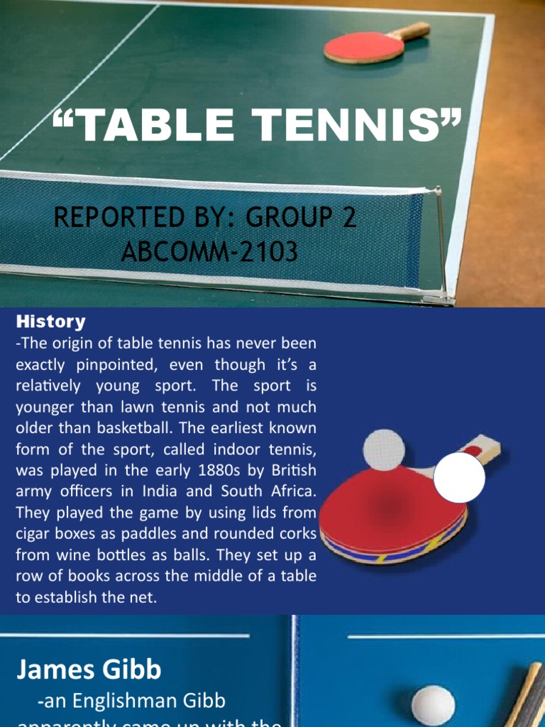 Table Tennis: History and Rules | PDF | Table Tennis | Indoor Sports