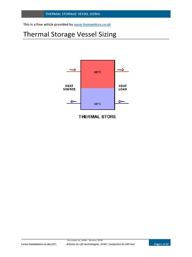 Thermal Storage Vessel Sizing - 1-9 | PDF | Heat | Cogeneration