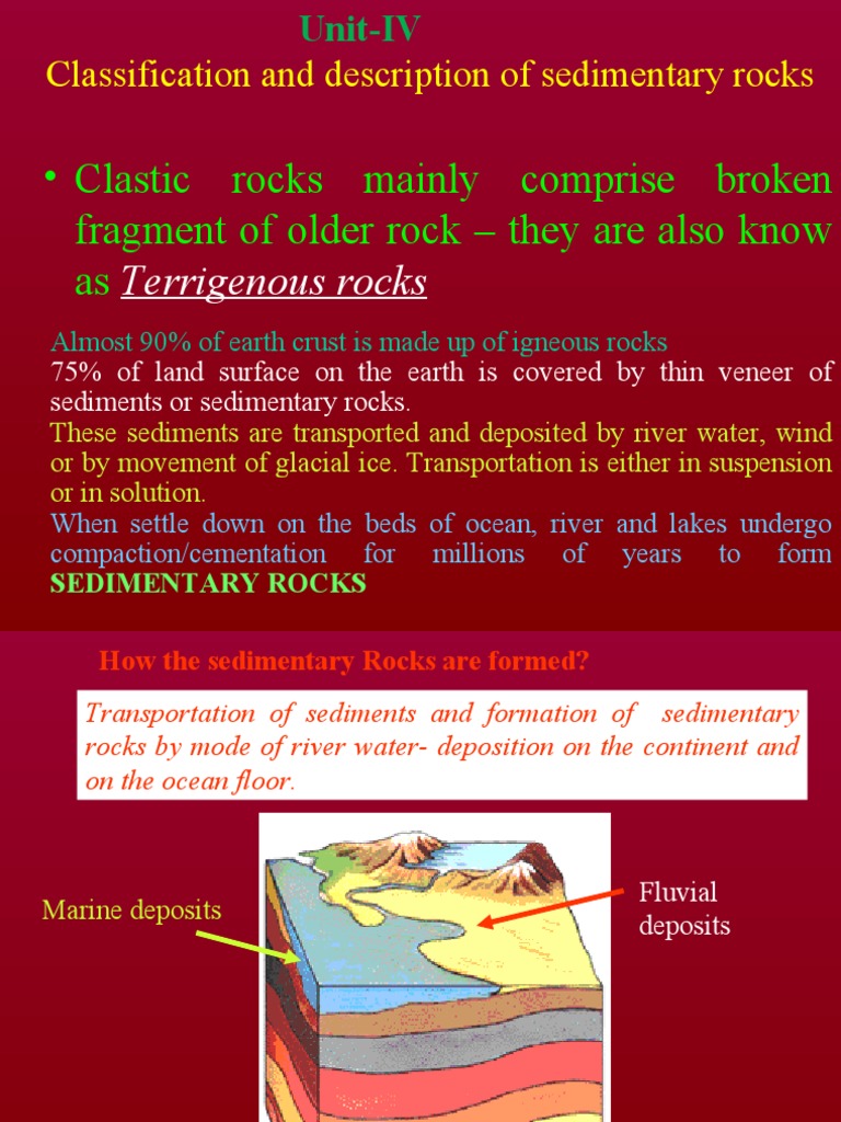 Classification of Sedimentary Rock 1 | PDF | Sedimentary Rock | Clastic ...
