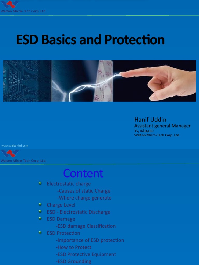 ESD Basics and Protection | PDF | Electrostatic Discharge | Electrostatics