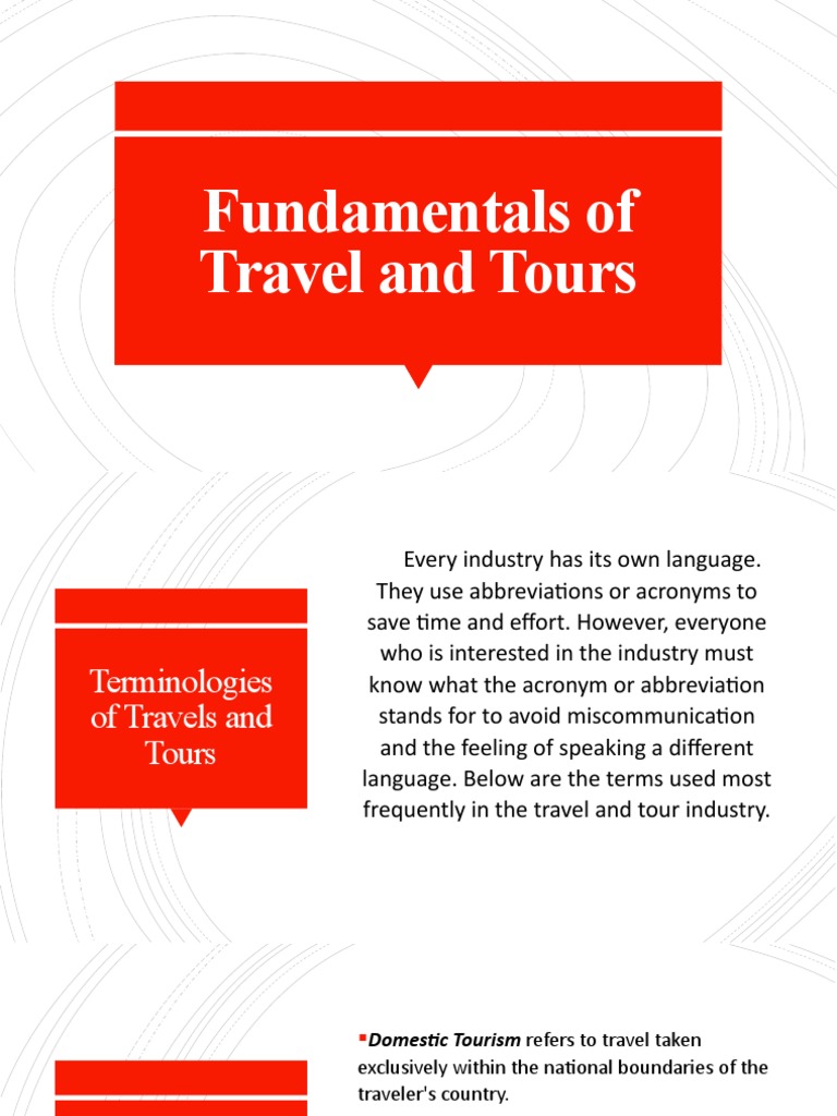 Travel and Tour Terminology Explained | PDF | Business | Politics