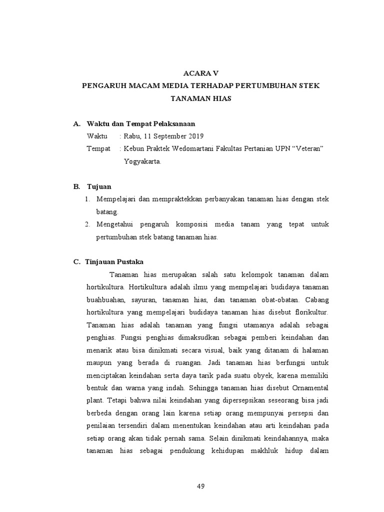 Media Tanam untuk Stek Tanaman | PDF