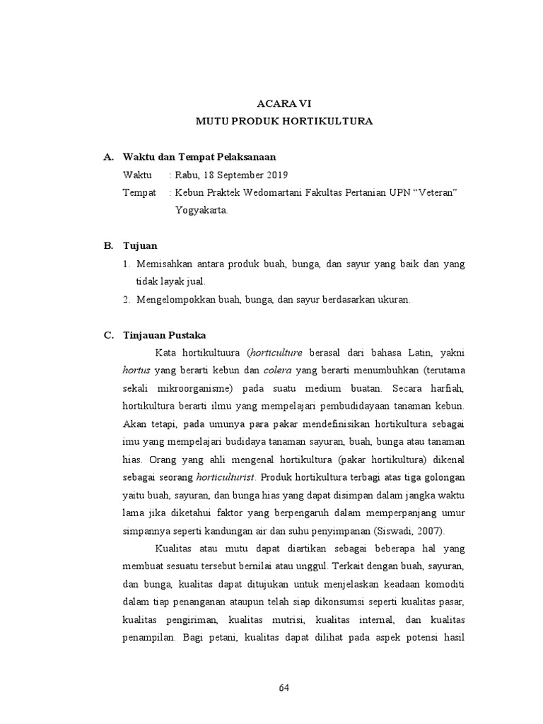 Acara 6 Mutu Produk | PDF