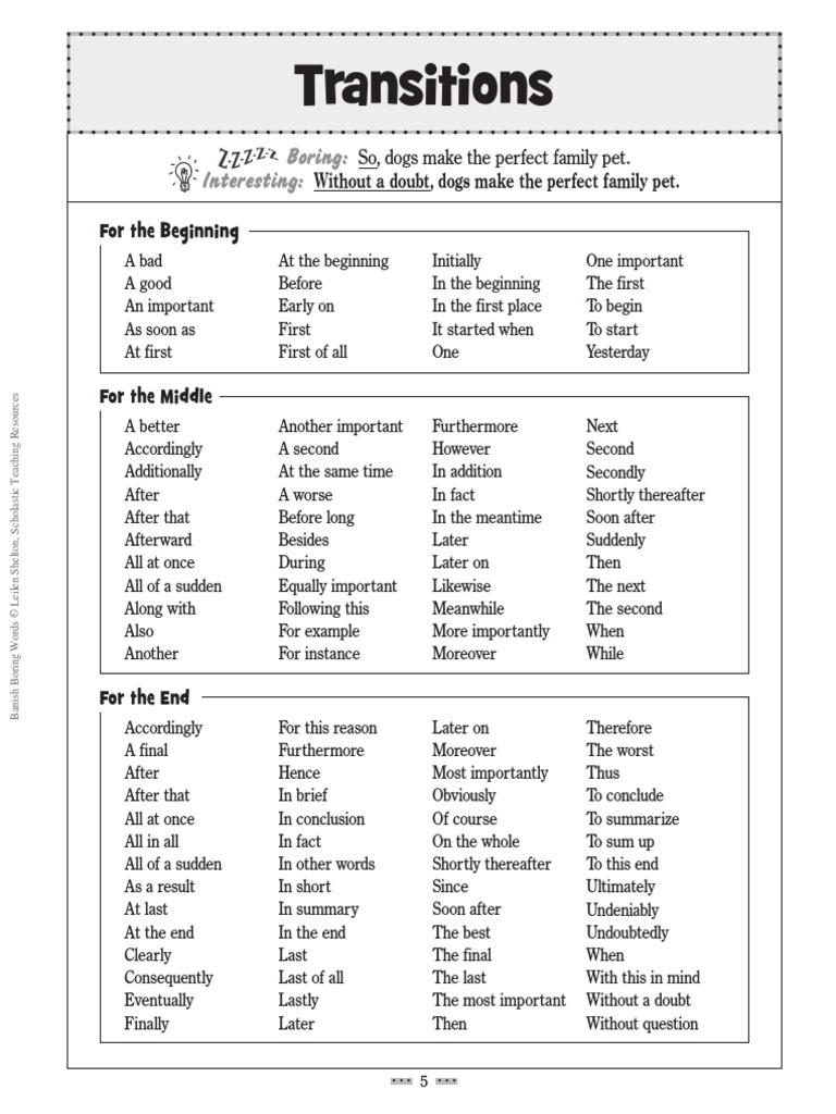 Banish Boring Words | PDF