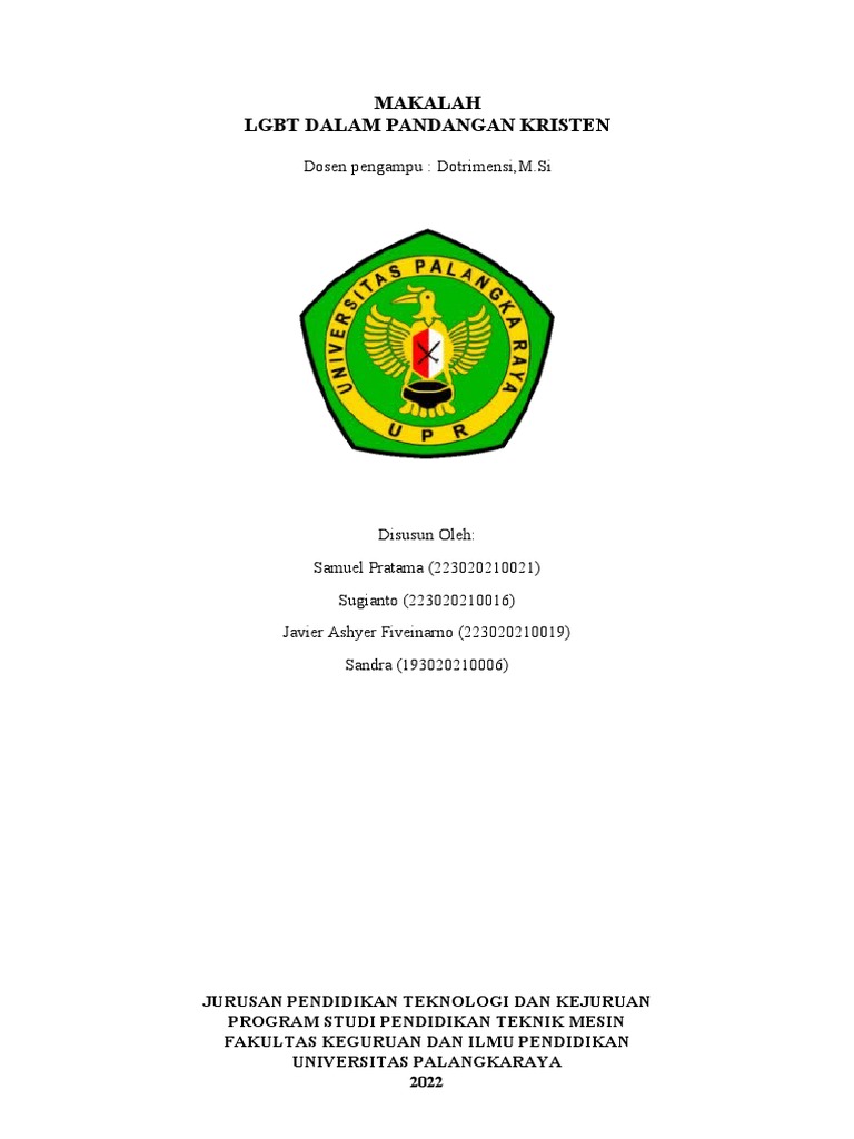 Makalah LGBT Dalam Pandangan Kristen | PDF