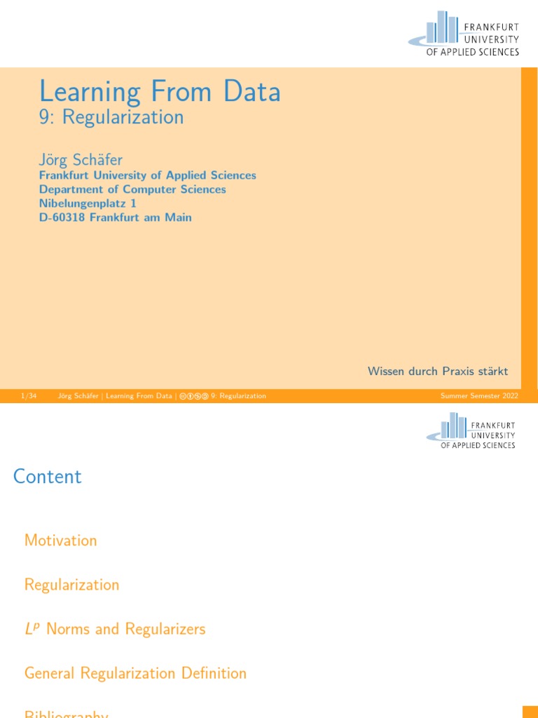 Learning From Data: 9: Regularization | PDF | Akaike Information Criterion | Statistics