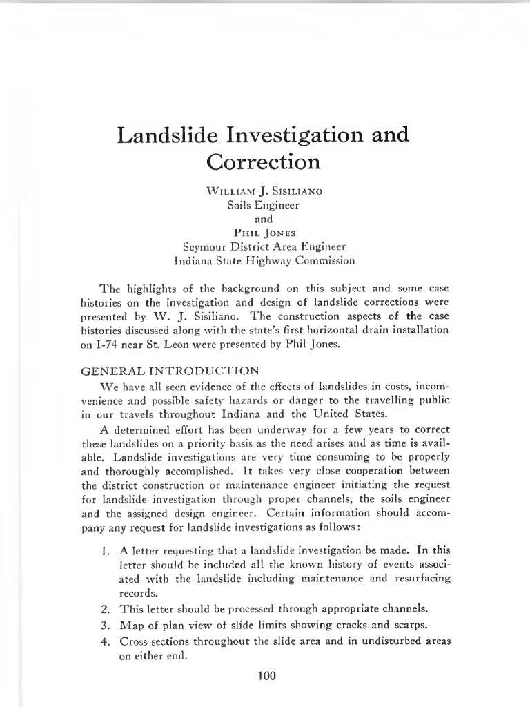 Landslide Investigation Guide | PDF | Landslide | Soil Mechanics