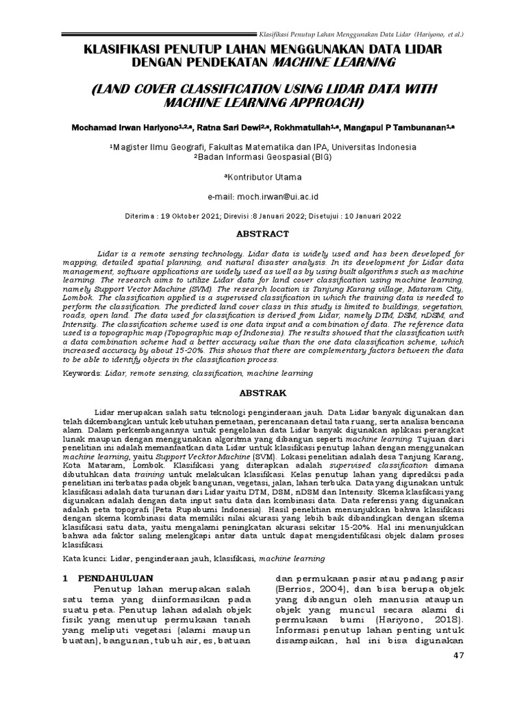 3674 12100 1 PB | PDF | Statistical Classification | Remote Sensing