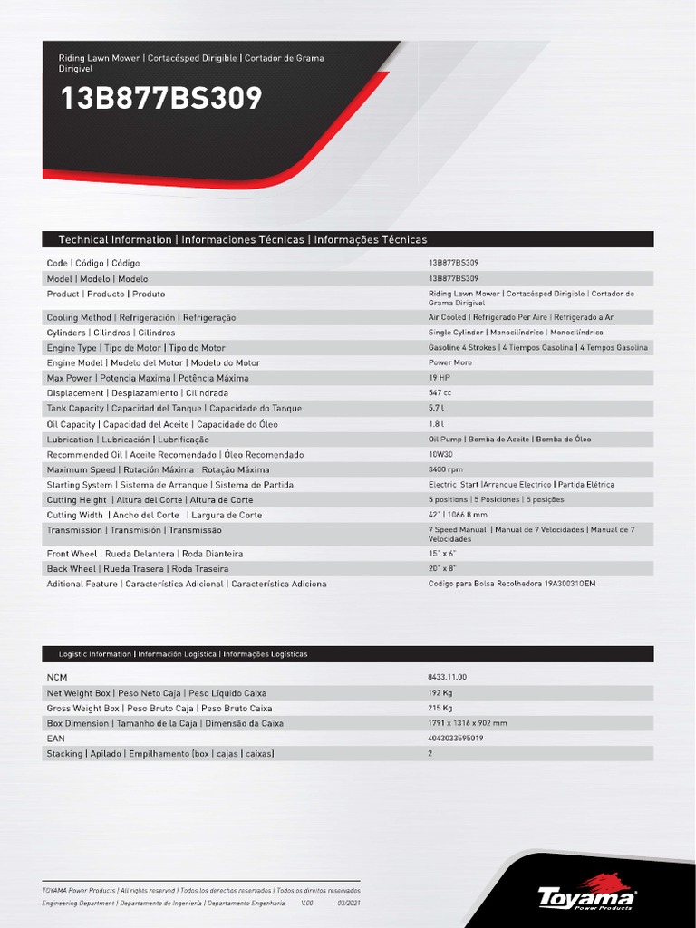 Ty 13B877BS309 DS M R00 | PDF
