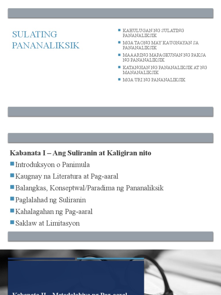 Sulating Pananaliksik | PDF
