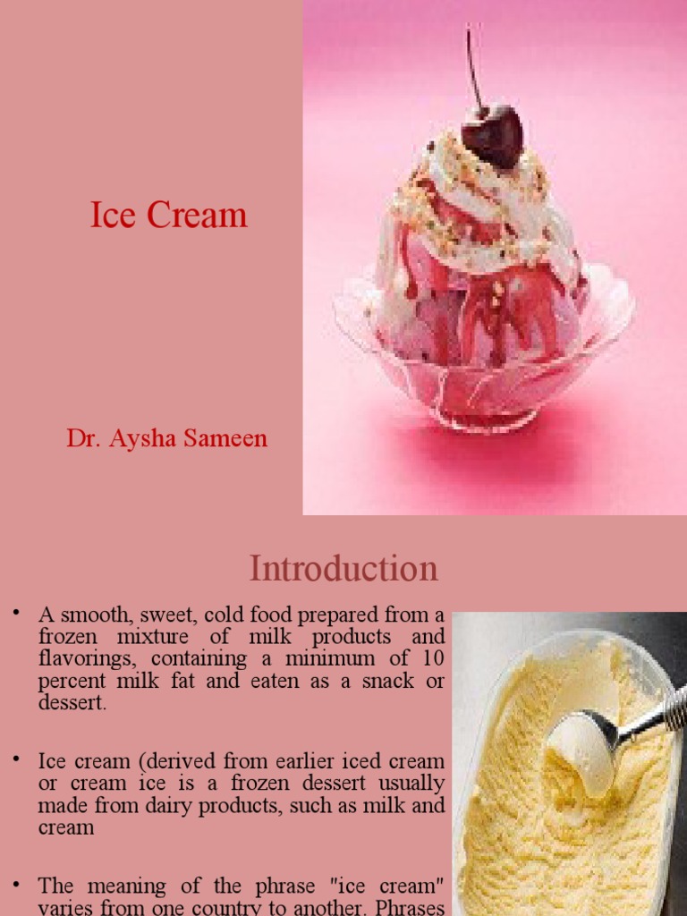 Ice Cream | PDF | Ice Cream | Milk