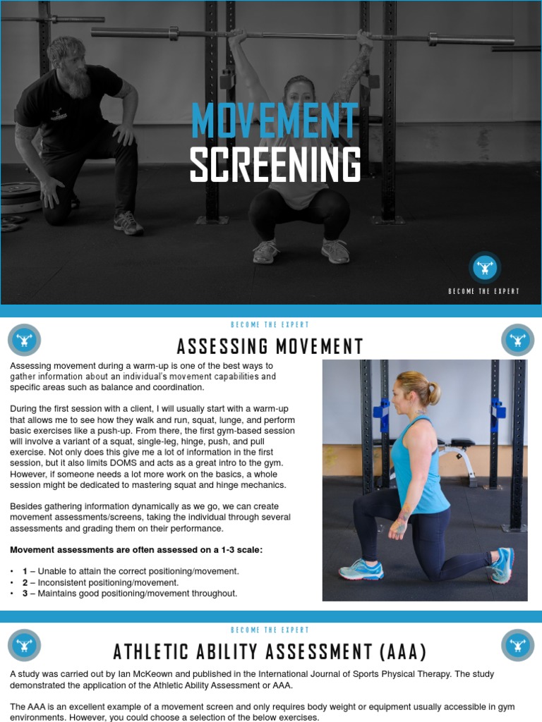 Movement Screening | PDF | Anatomical Terms Of Motion | Musculoskeletal System
