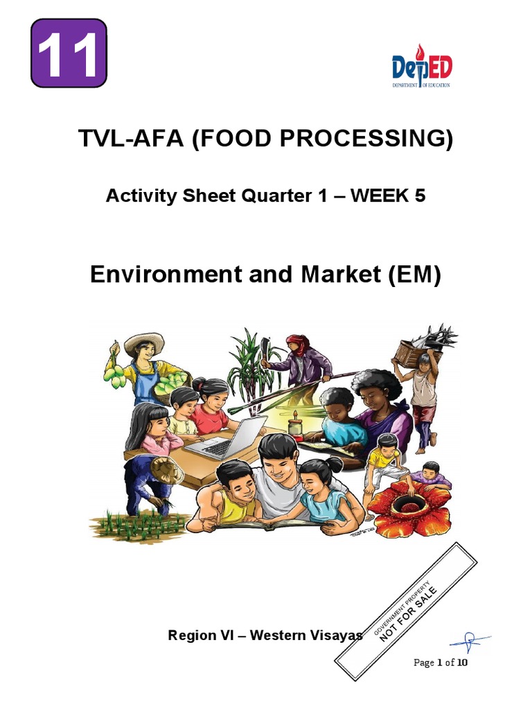 Tvl-Afa (Food Processing) : Activity Sheet Quarter 1 - WEEK 5 | PDF ...
