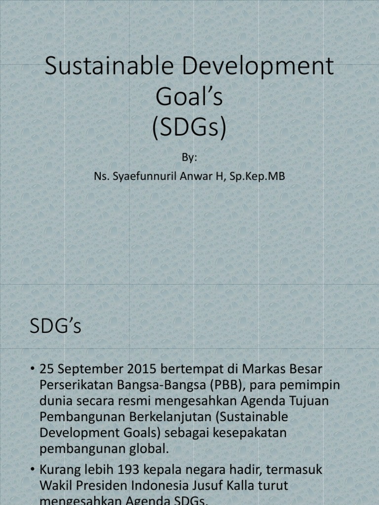 SDGs | PDF | Ilmu Sosial
