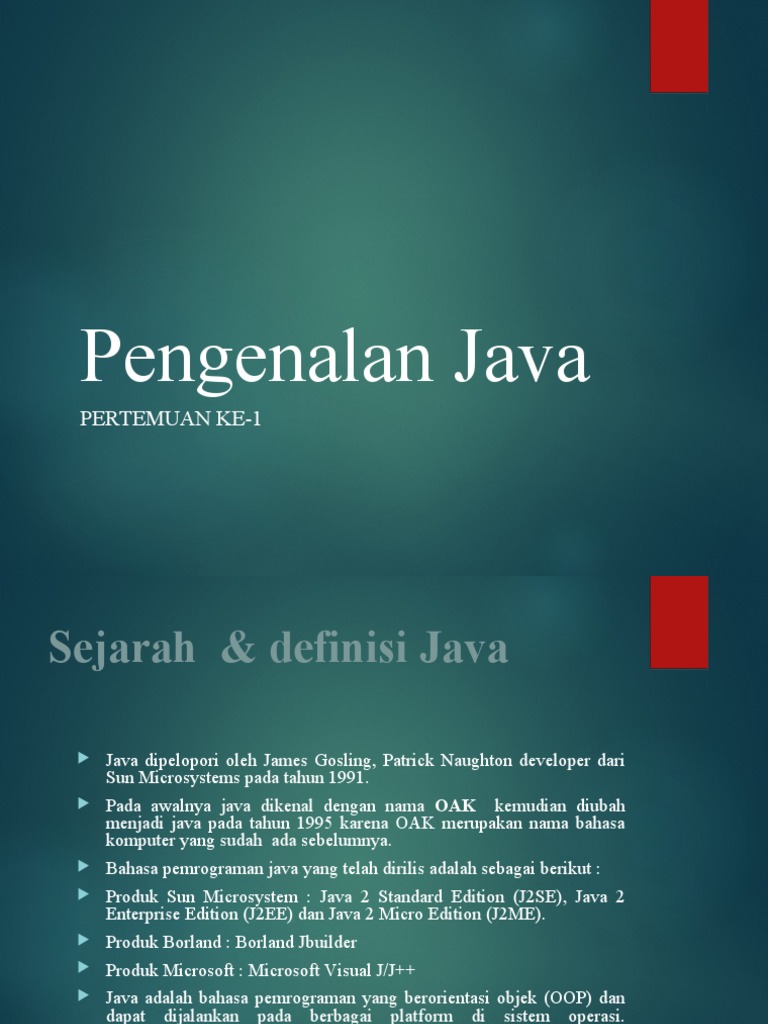M1 Pengenalan Java | PDF