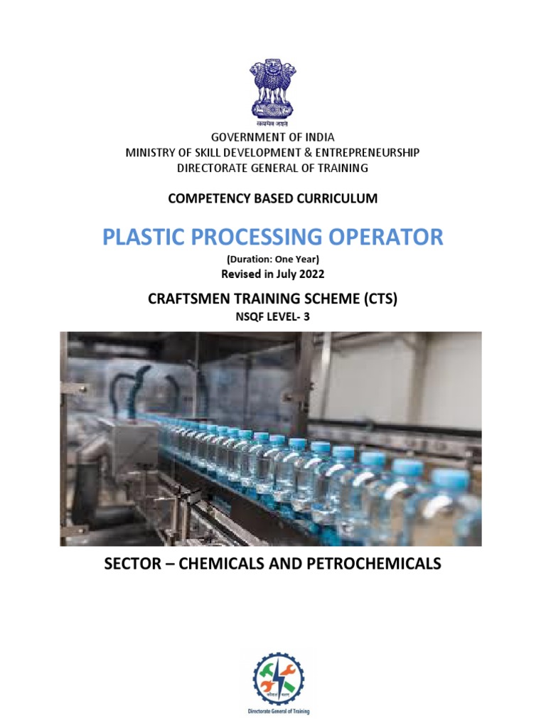 16 Plastic Processing Operator - CTS2.0 - NSQF-3 | PDF | Vocational ...