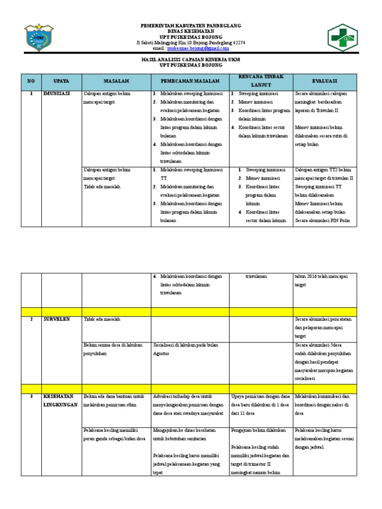 Hasil Analisis Dan Identifikasi Data Cakupan Kinerja Ukm | PDF