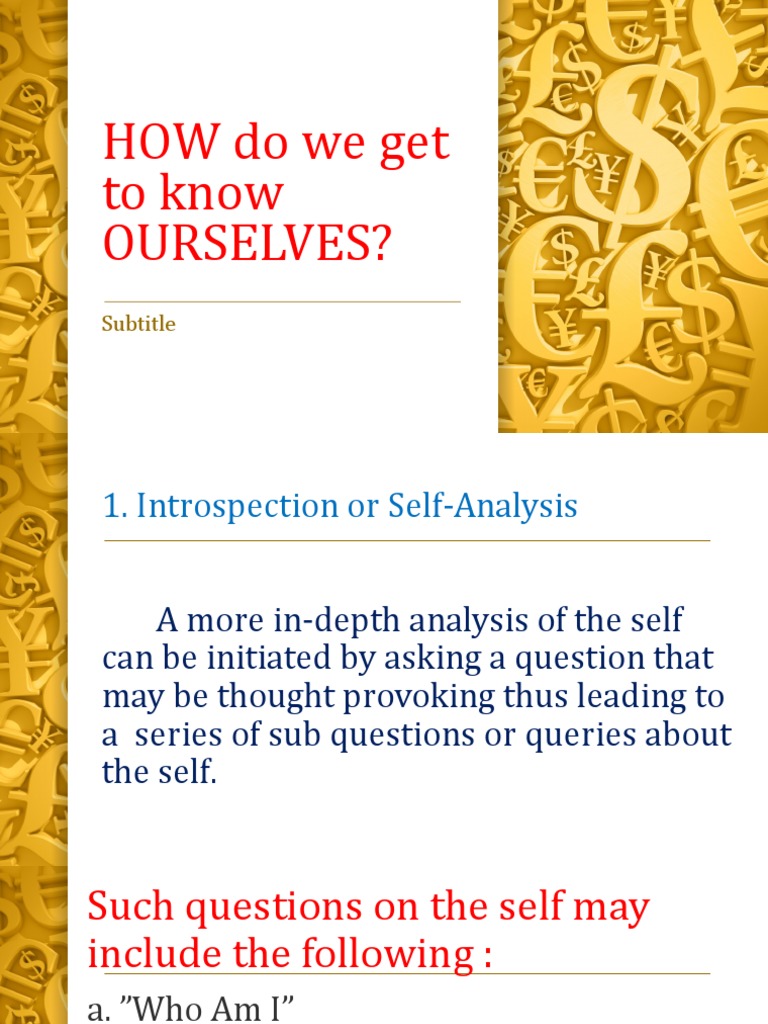 2nd Powrpt PERDEV HOW Do We Get To Know OURSELVES | PDF | Self | Cognitive Psychology
