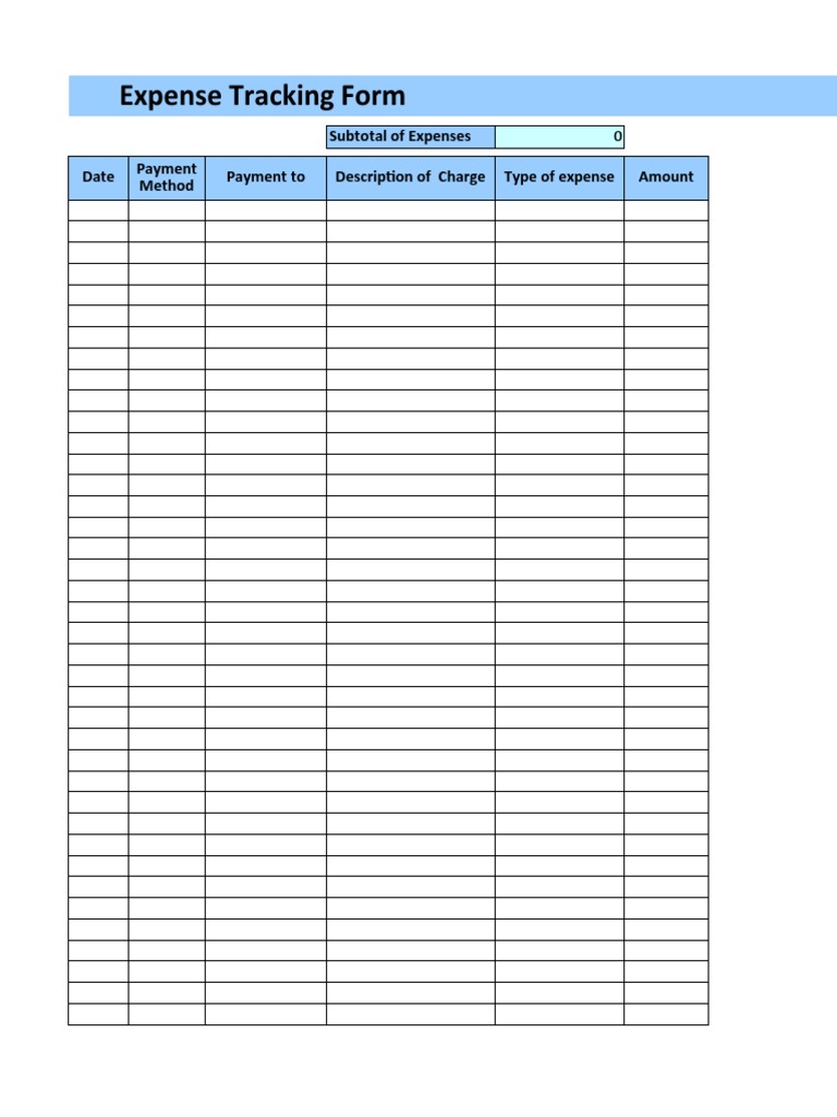 Expense Tracking Spreadsheet | PDF | Financial Services