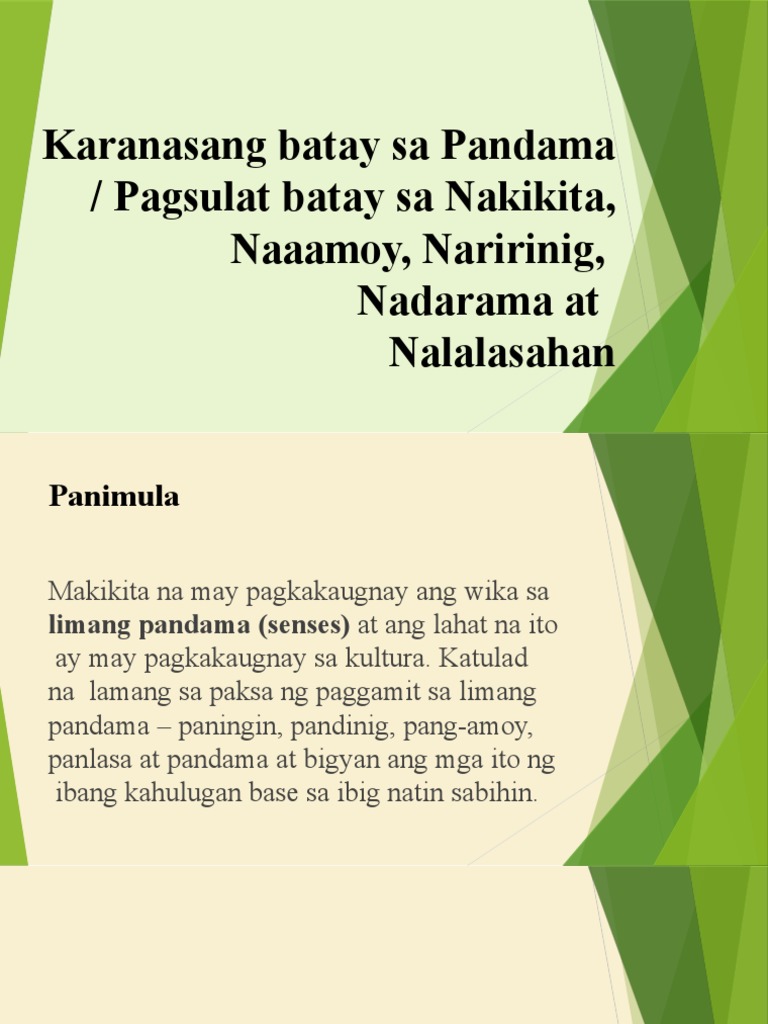 Karanasang Batay Sa Pandama | PDF