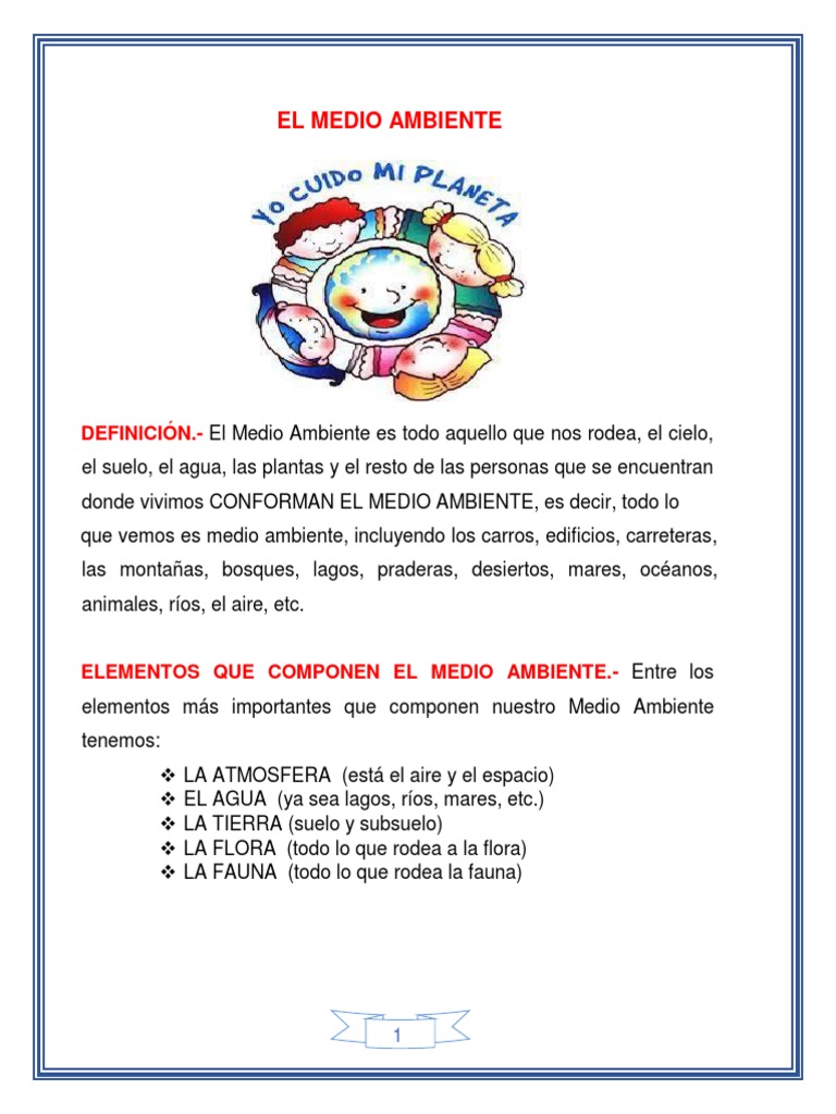 Contaminación y Cuidado del Medio Ambiente | PDF | Entorno natural ...