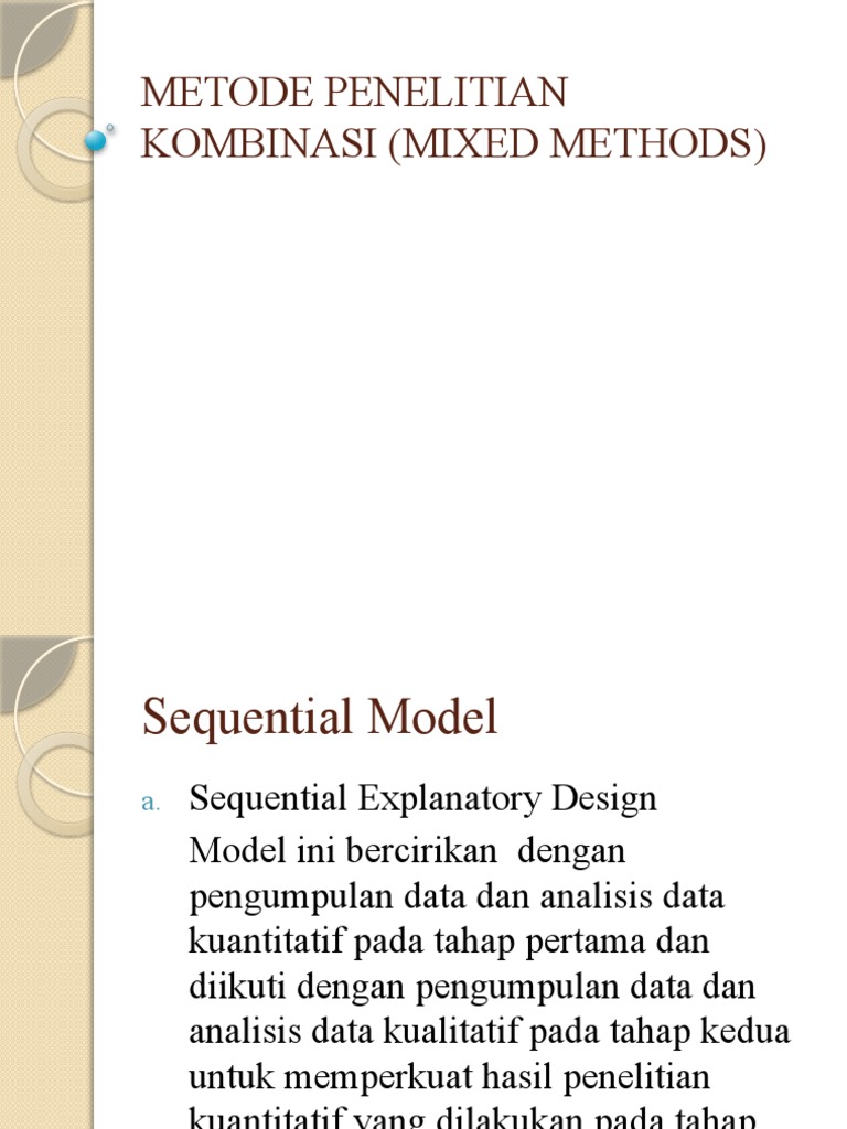 2022 Metode Penelitian Kombinasi (Mixed Methods) | PDF