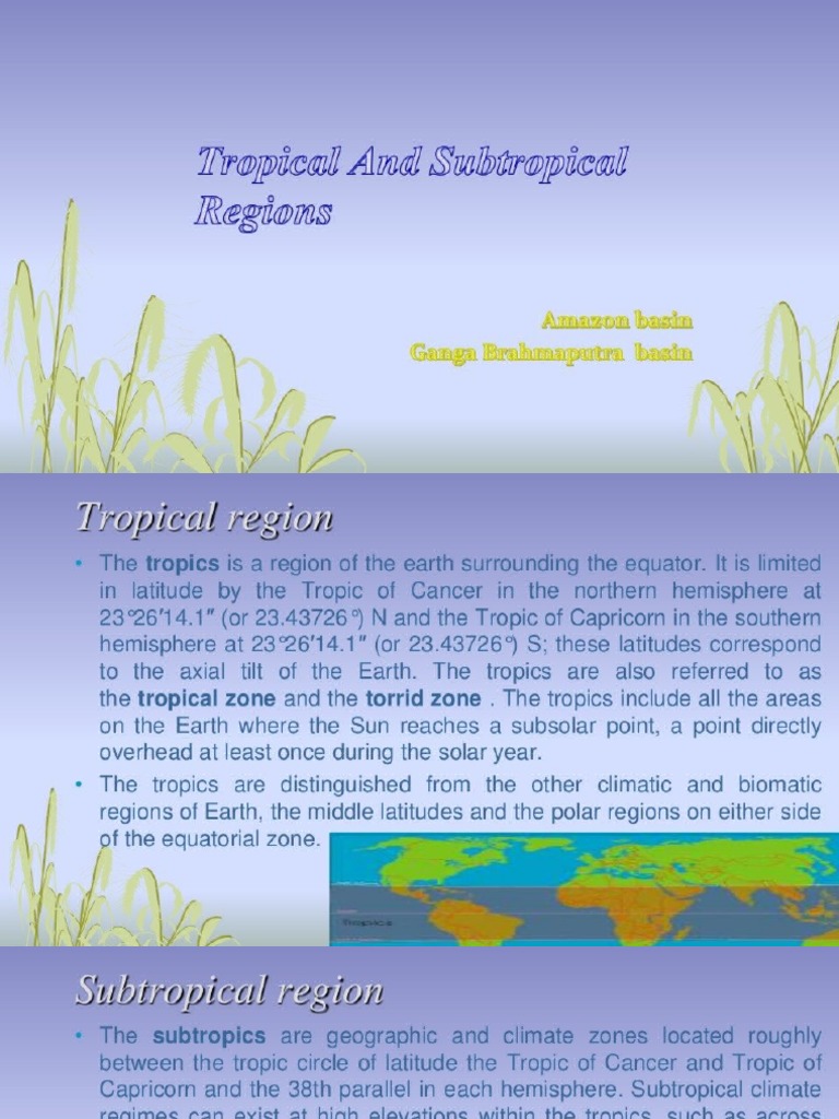 Human Environment Interactions - The Tropical and The Subtropical ...