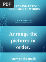 Quarter 3 - Module 2: Write Directions Using Signal Words: English ...
