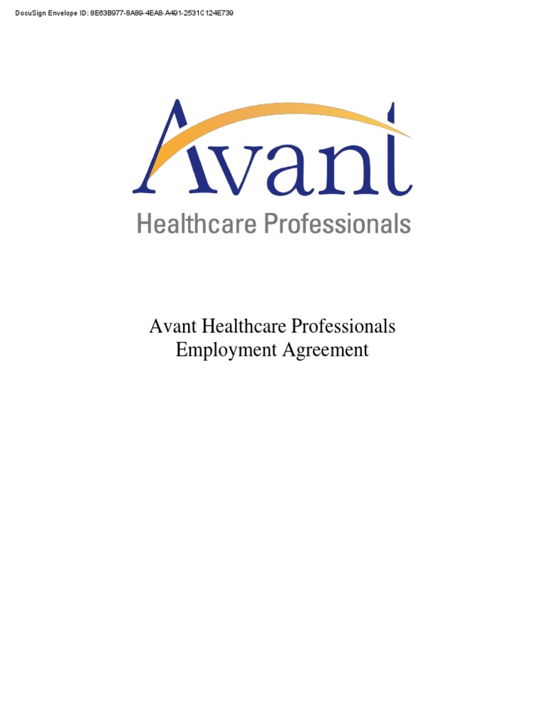 Avant Healthcare Employment Agreement | PDF | Employment | Overtime