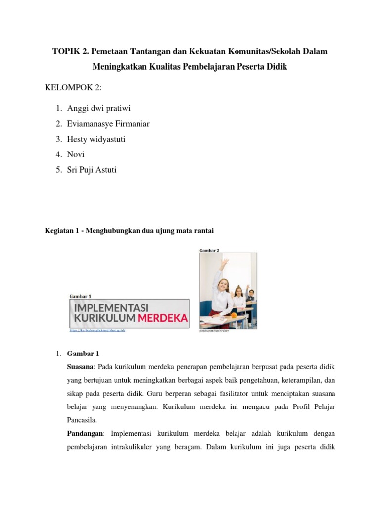Pemetaan Tantangan & Kekuatan Kurikulum Merdeka | PDF | Sains & Matematika