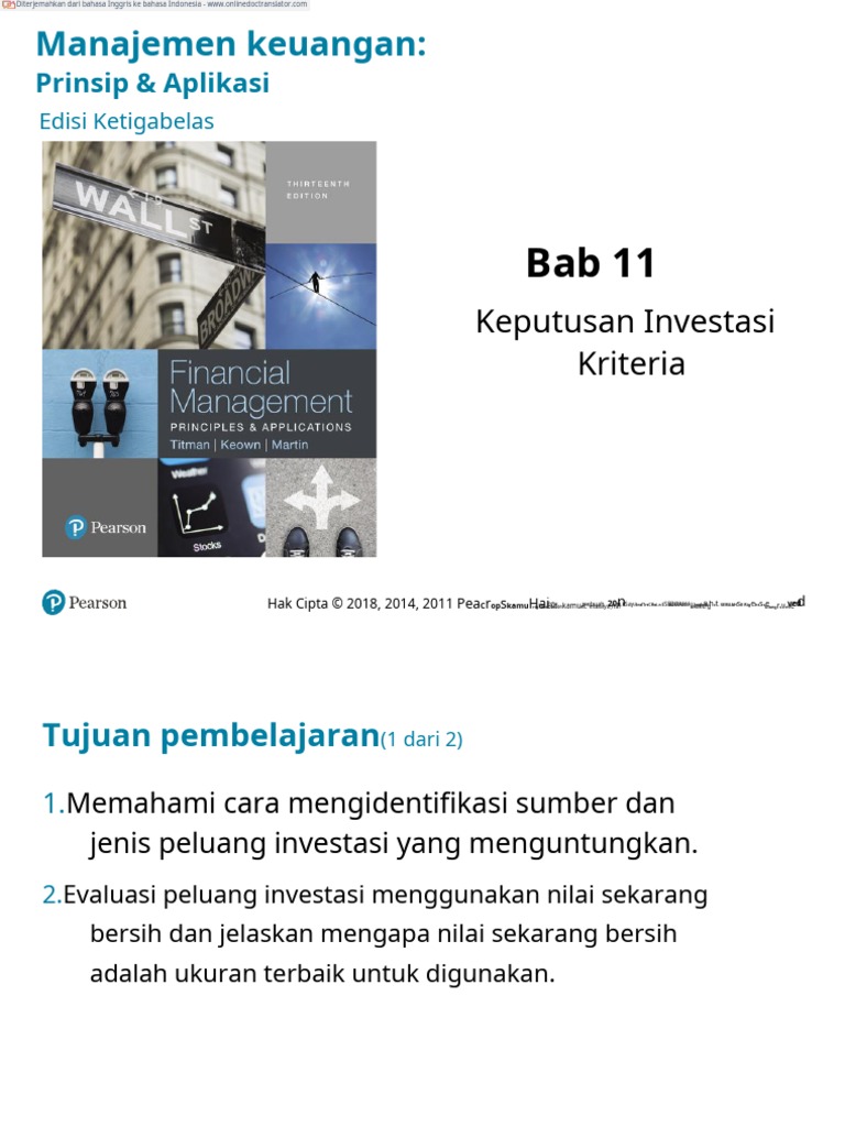 Titman PPT CH11.en - Id | PDF