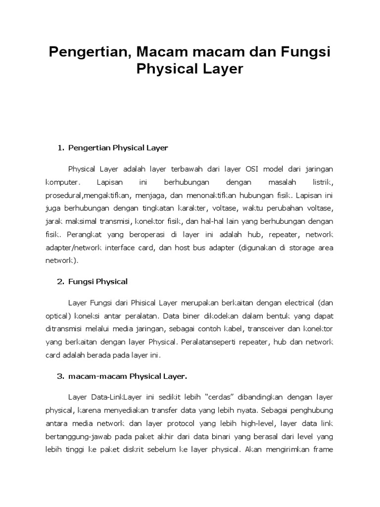 Physical Layer | PDF